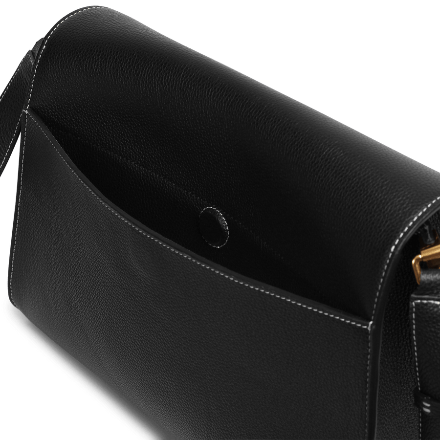 Amelot - Black Pebble Leather – Ateliers Auguste